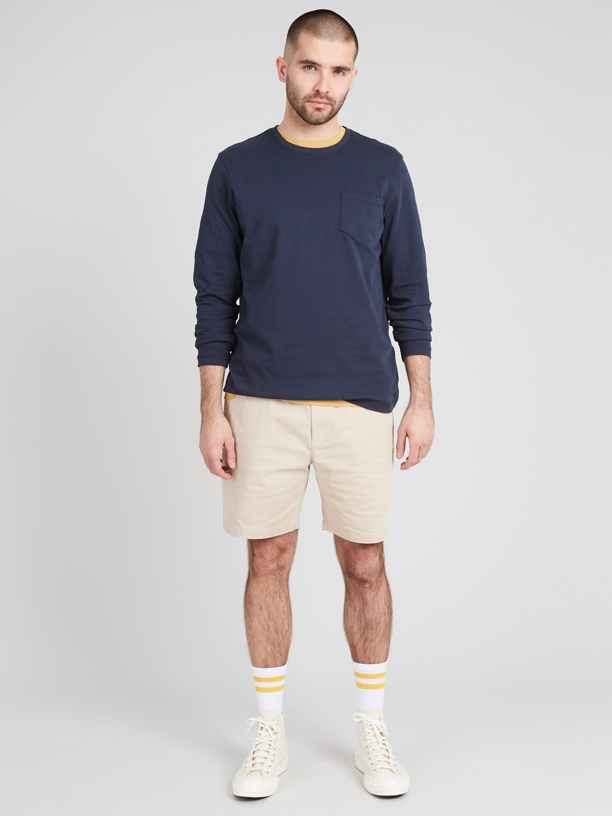 Premium Essentials Long Sleeve Pocket T-shirt — Wolsey