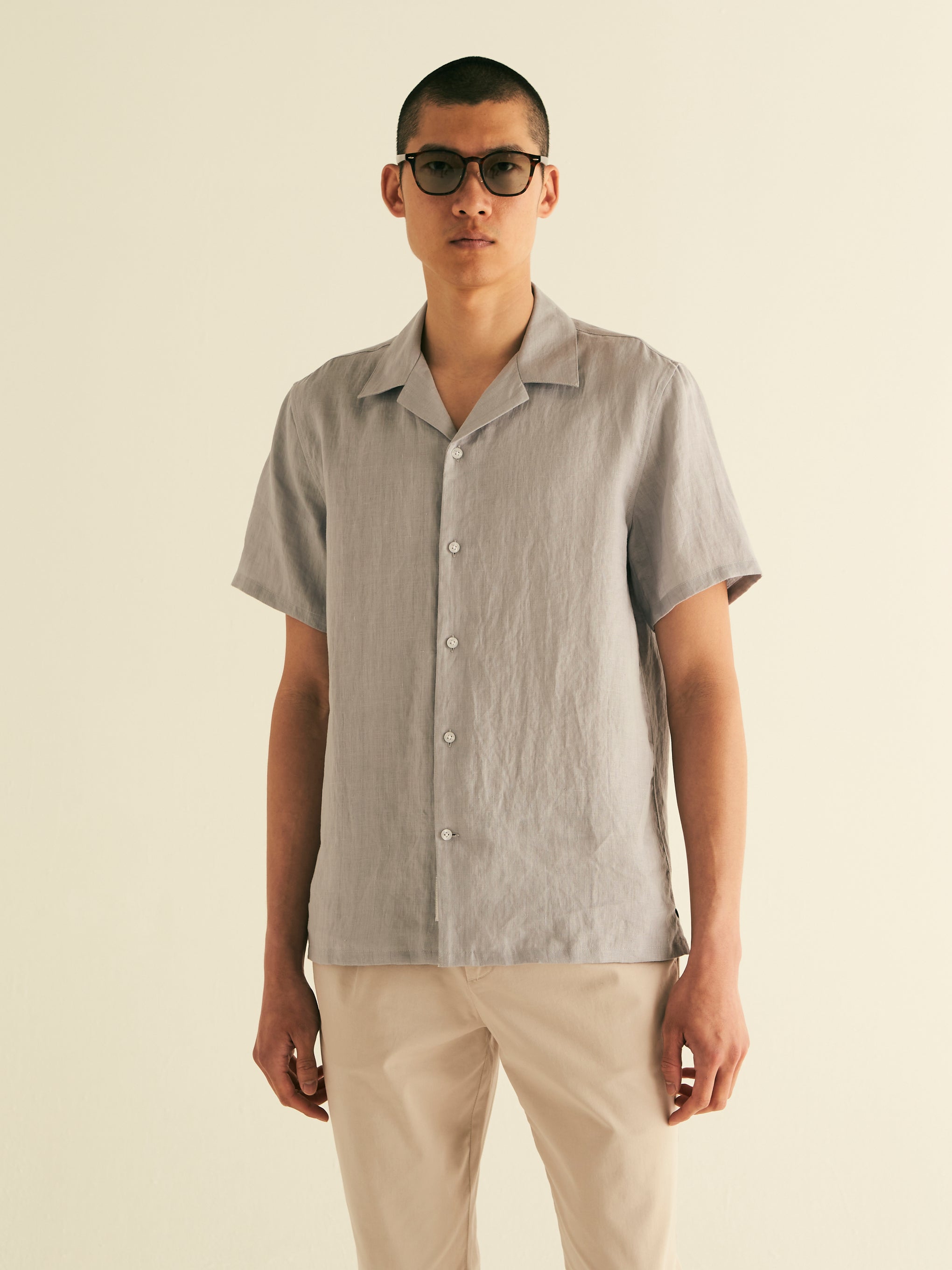 Revere Collar Linen Shirt — Wolsey