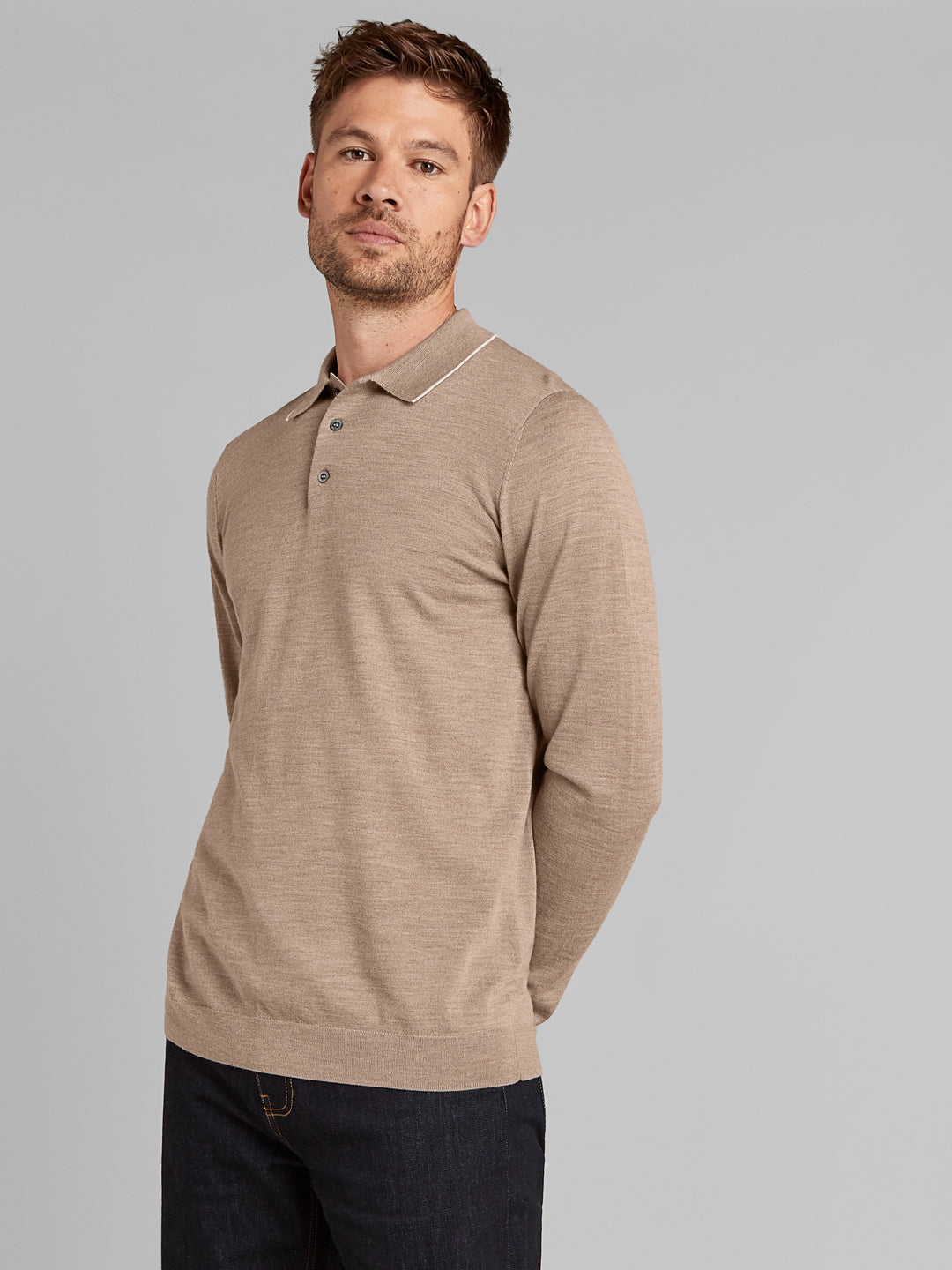 Super Fine Merino Wool Polo — Wolsey