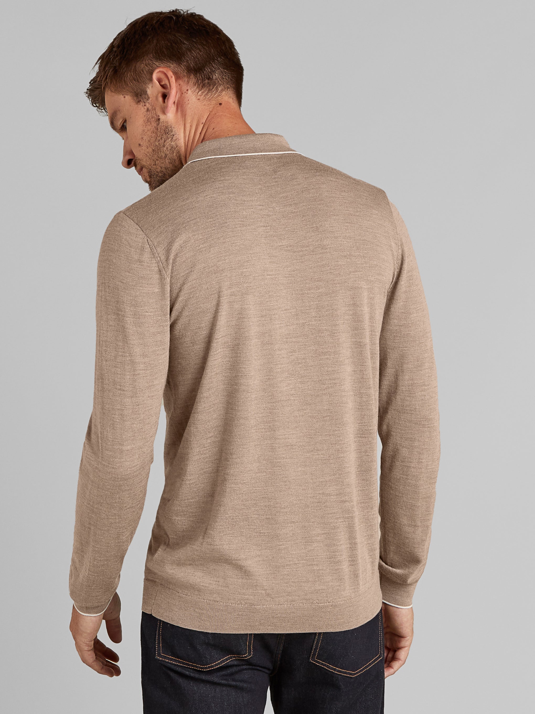 Super Fine Merino Wool Polo — Wolsey