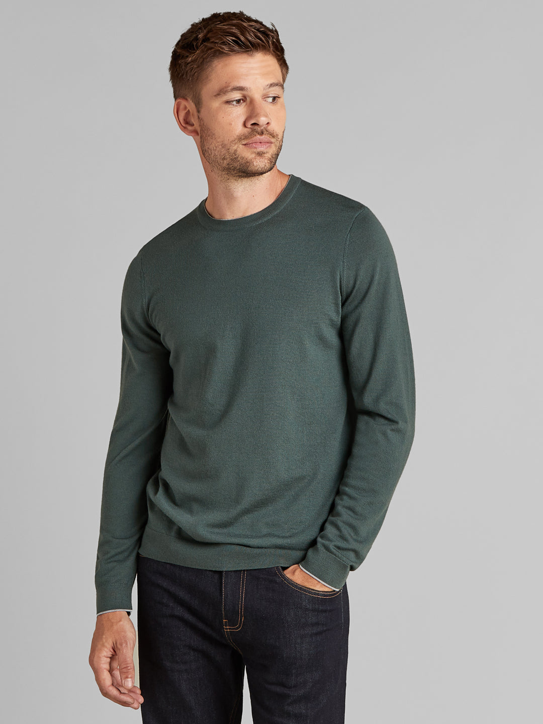 Super Fine Merino Wool Crew Neck — Wolsey